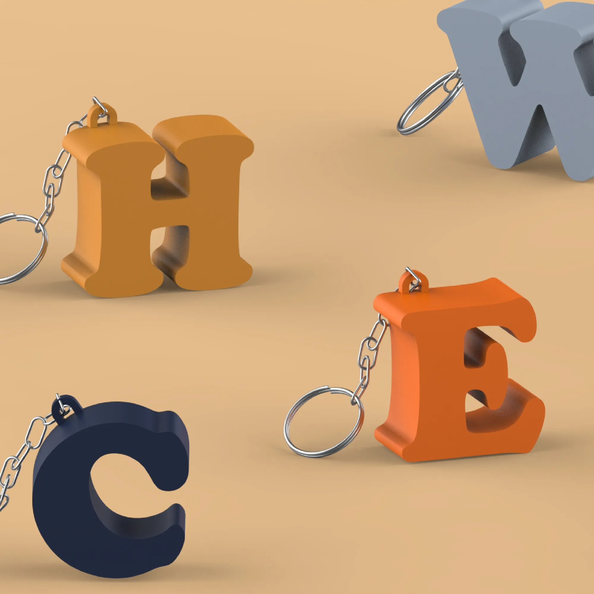 3D Printer Files | 3MF File | Letters Keychain Pack, All Alphabet ...