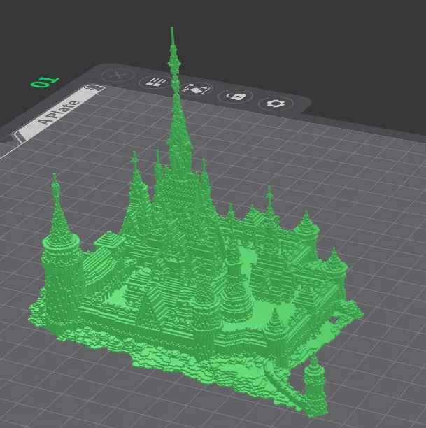3D Printer Files | 3MF File | Minecraft Frozen Castle | Creality Cloud