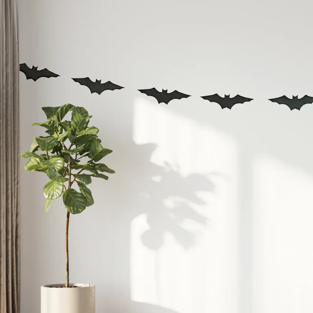 Home Decorations & Ornaments STL Download - Bat Garland : Halloween ...
