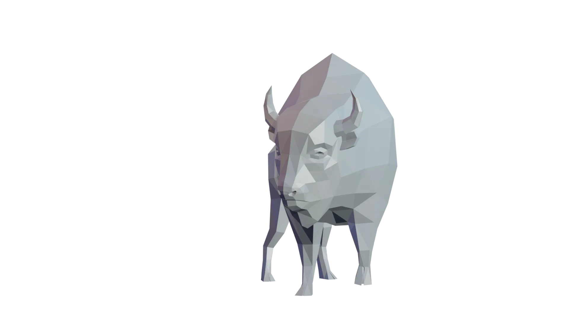 Characters & Creatures STL Download - Low Poly Bisonby RyKa 3D
