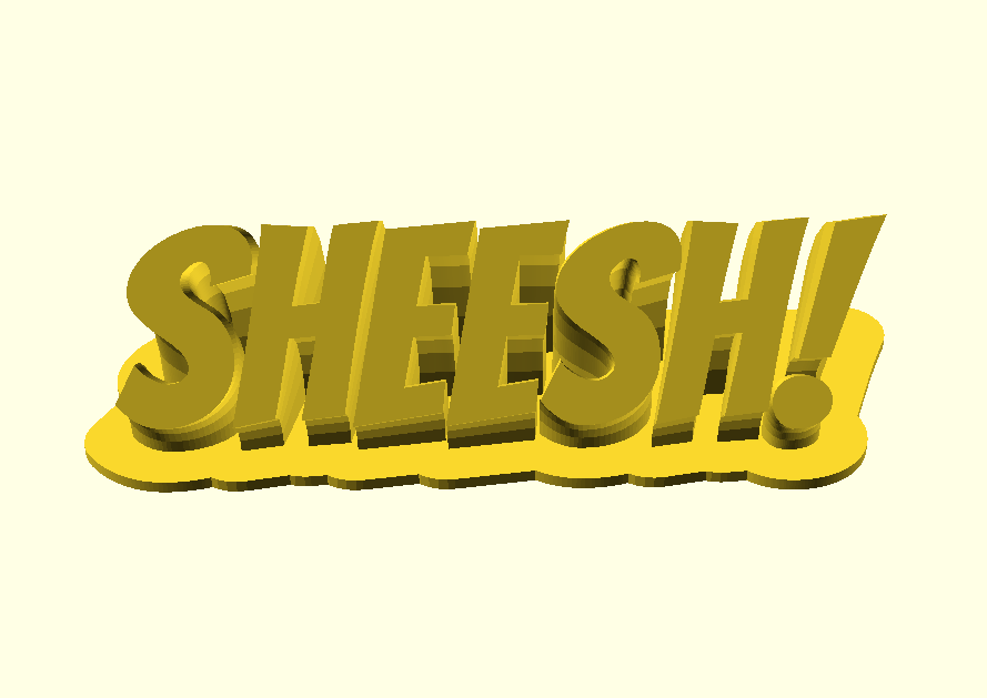 Sheesh Sweeping Text | 3D models download | Creality Cloud