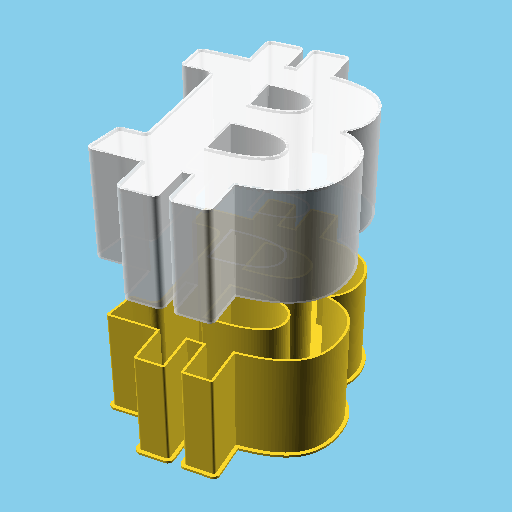 Bitcoin Letter Logo, nestable box (v1) | 3D models download | Creality ...