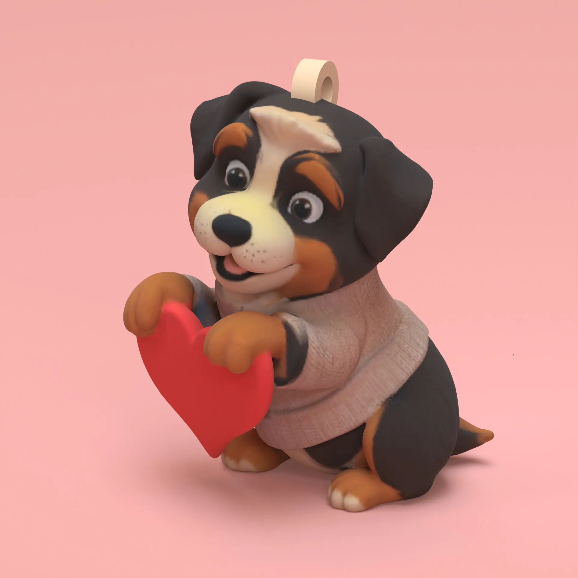 Other STL Download - cute Bernese Mountain Dog valentine heart ...