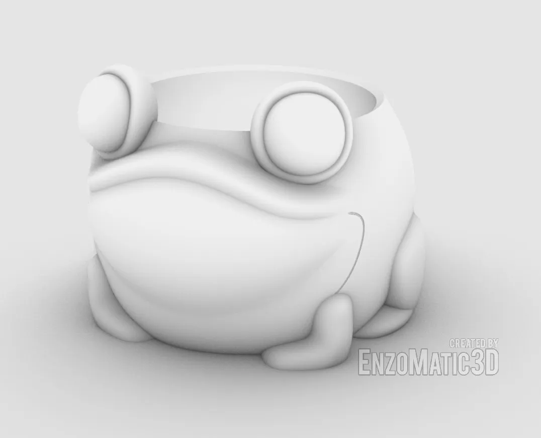 Home Decorations & Ornaments STL Download - flower pot toad frog ...