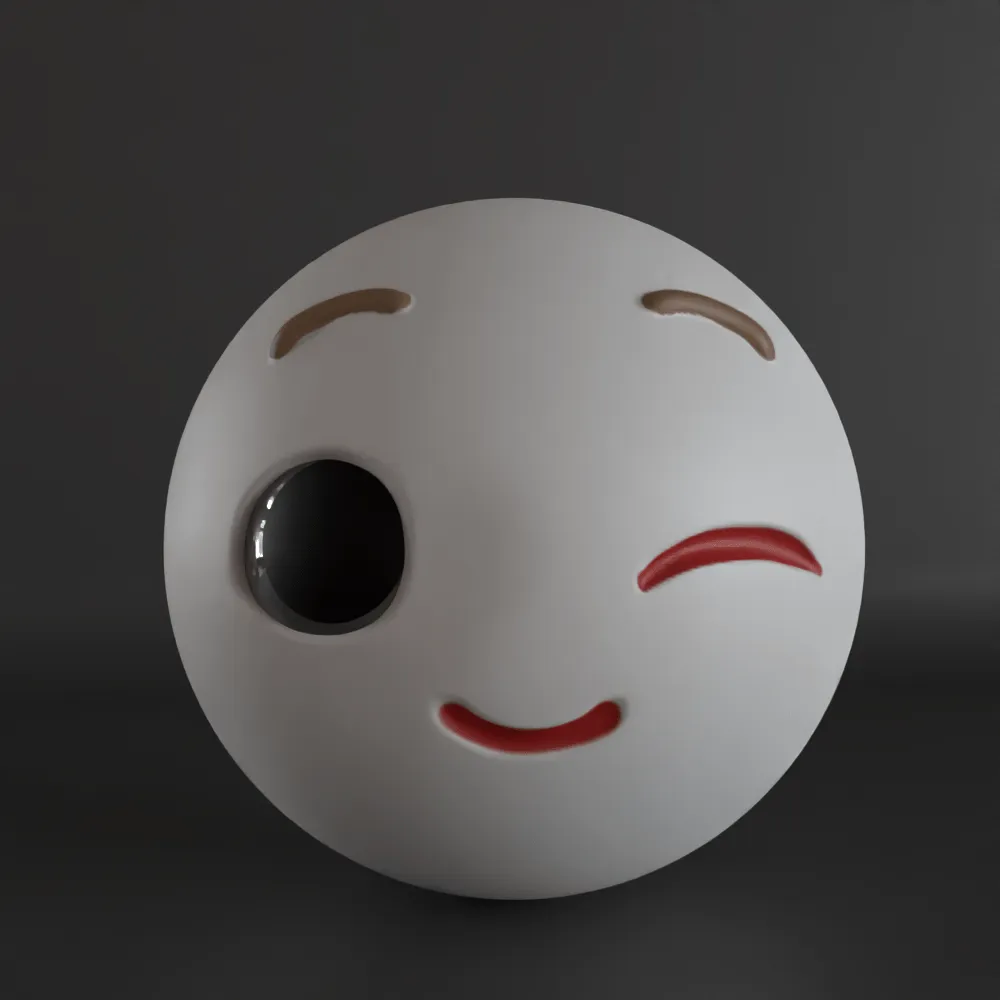 cute smiley face for desk decoration | 3D models download | Creality Cloud