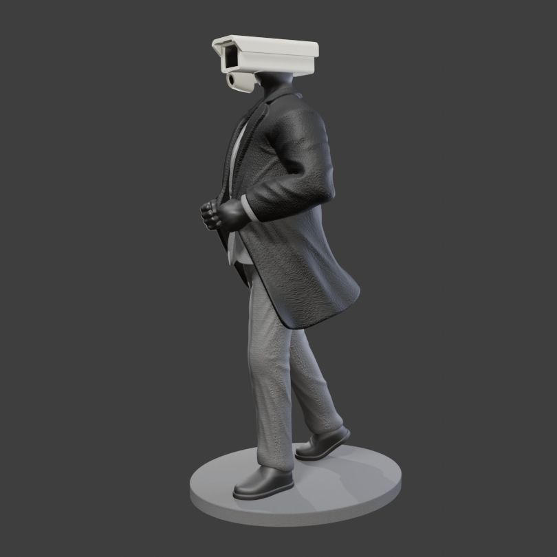 CCTV Man Skibidi Toilet Figurine Statue Fan Art | 3D models download ...