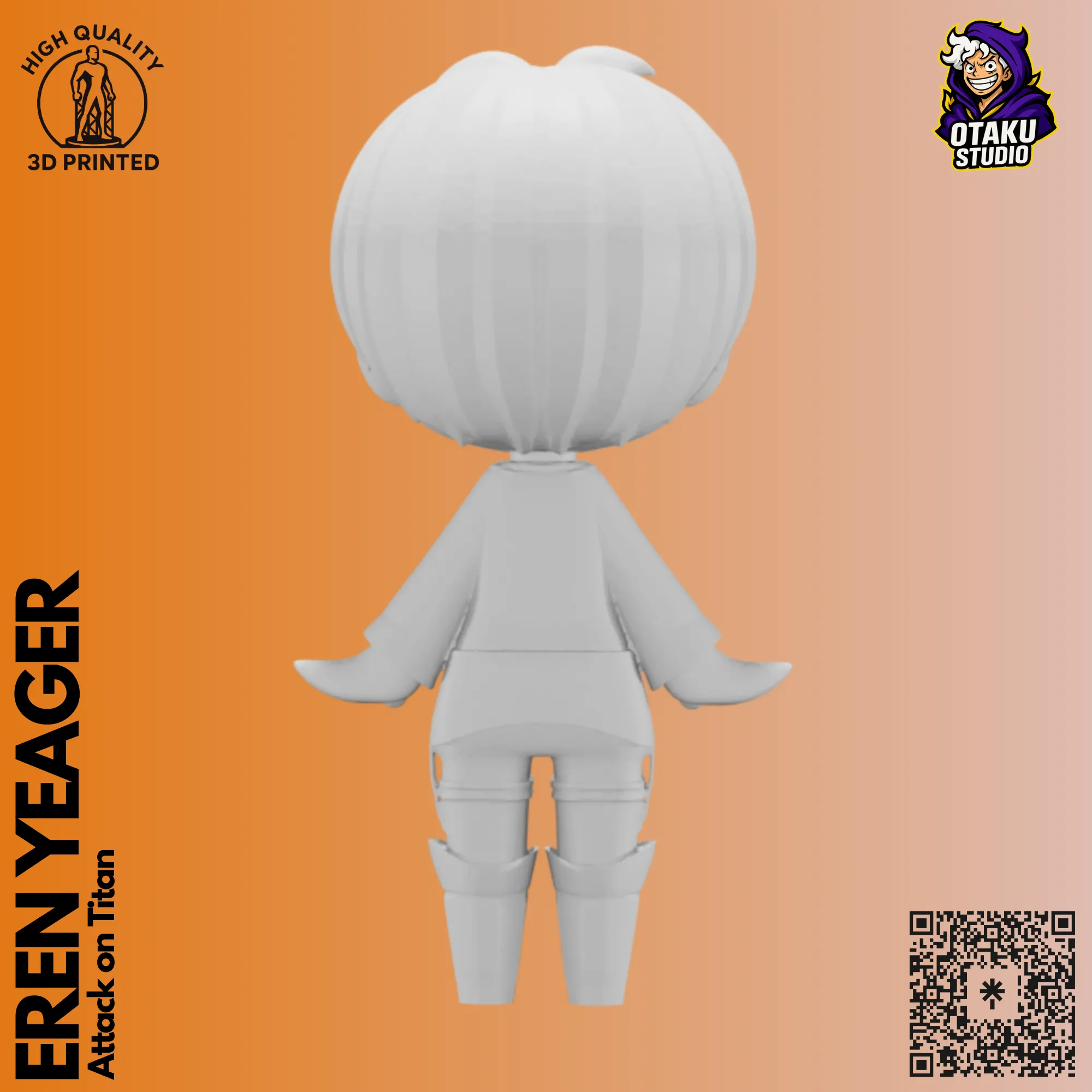 3D Printer Files | 3MF File | Hello Chibi Eren Yeager 3D Model ...