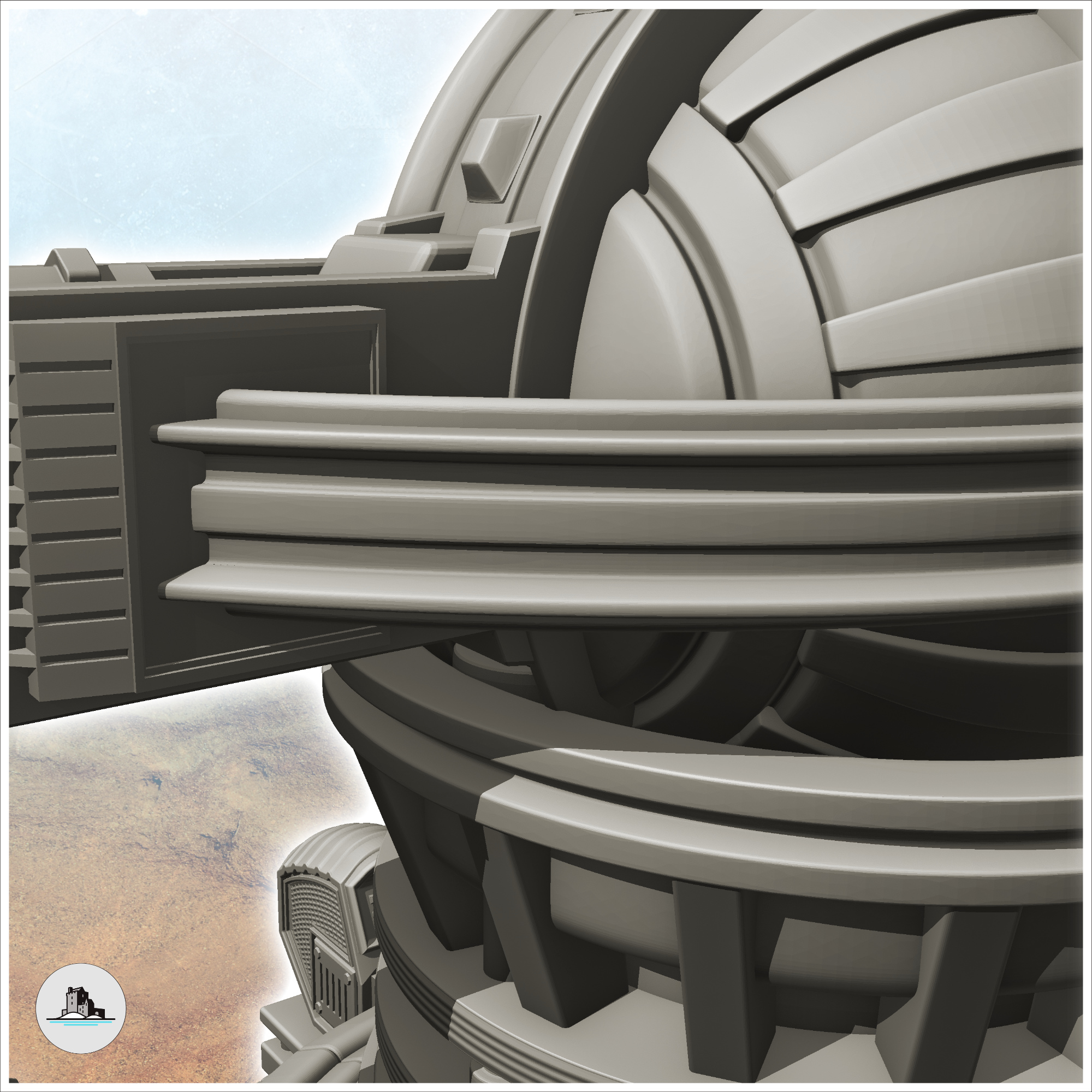 Laser cannon on platform - Terrain Scifi Science fiction SF | 3D models ...
