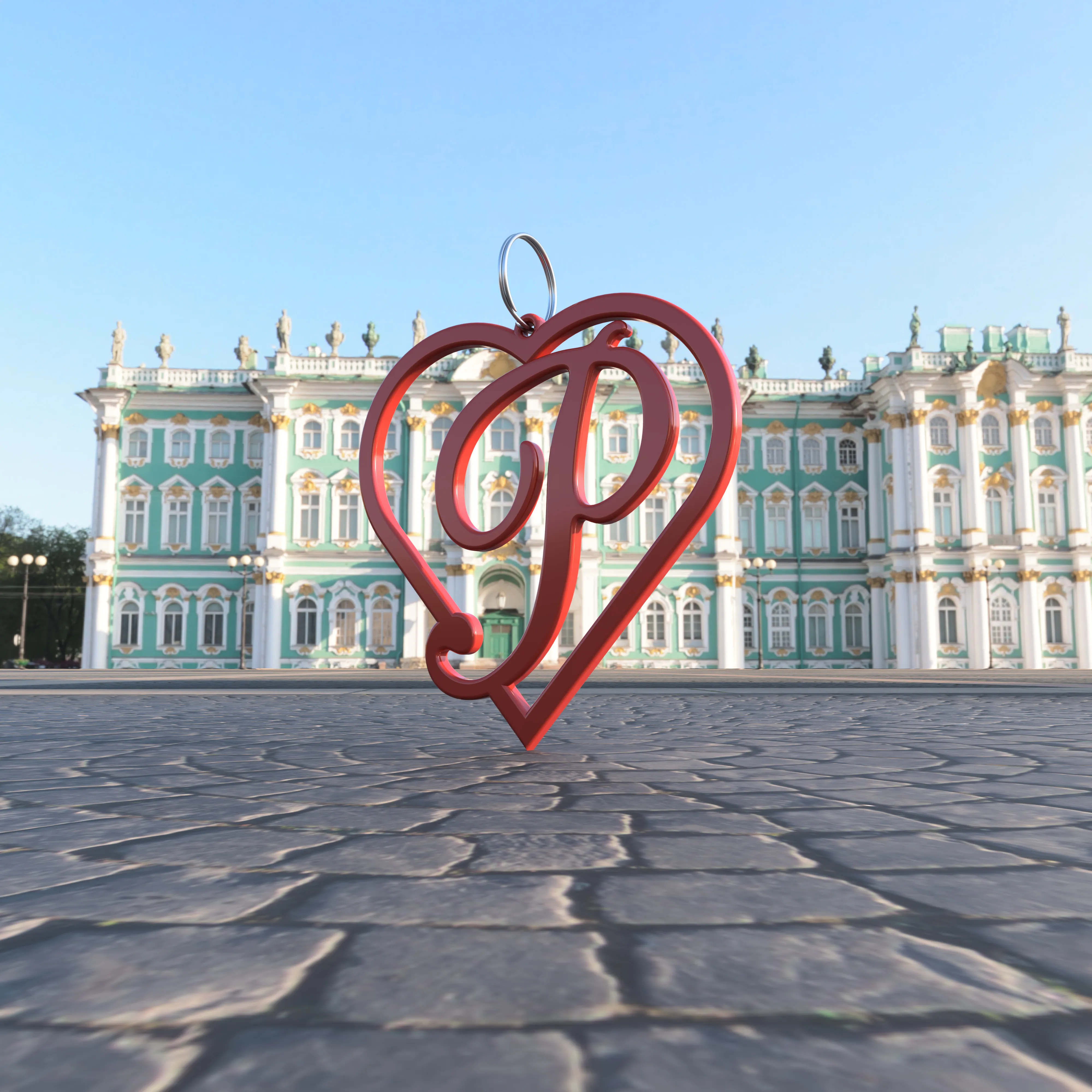 3D Printer Files | 3MF File | Heart P Charm | Creality Cloud