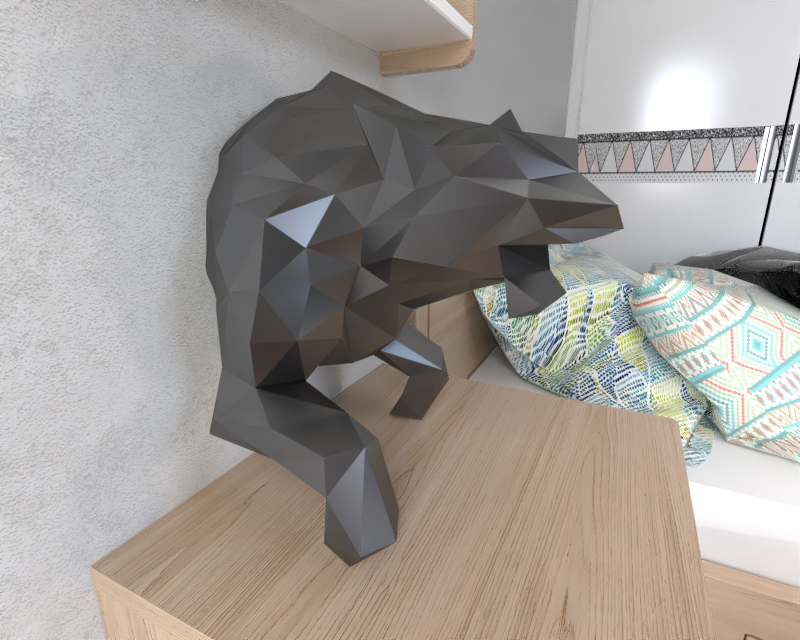 Wolf Wall Lowpoly Low poly | 3D models download | Creality Cloud