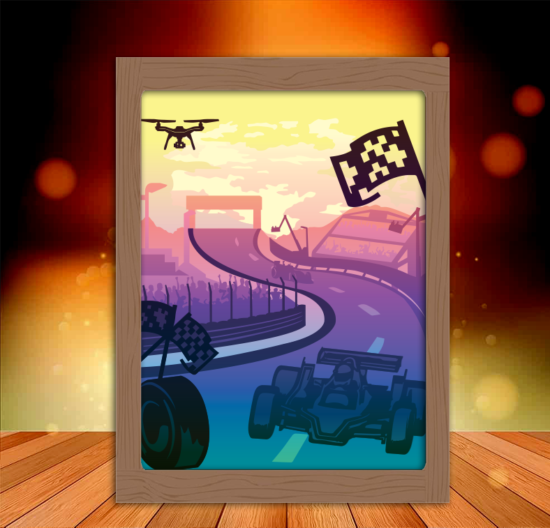 Racing F1 shadow box | 3D models download | Creality Cloud