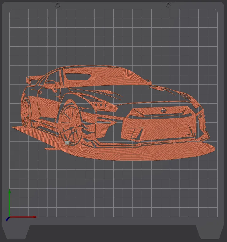 3D Printer Files | 3MF File | NISSAN GTR - 2D WALL ART #1 | Creality Cloud