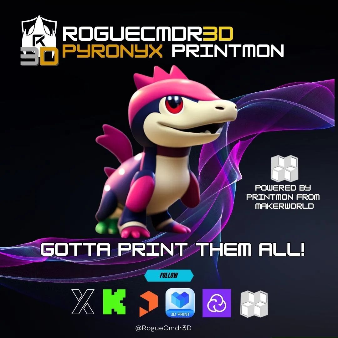 Characters & Creatures STL Download - Pyronyx - PrintMonby RogueCmdr3D