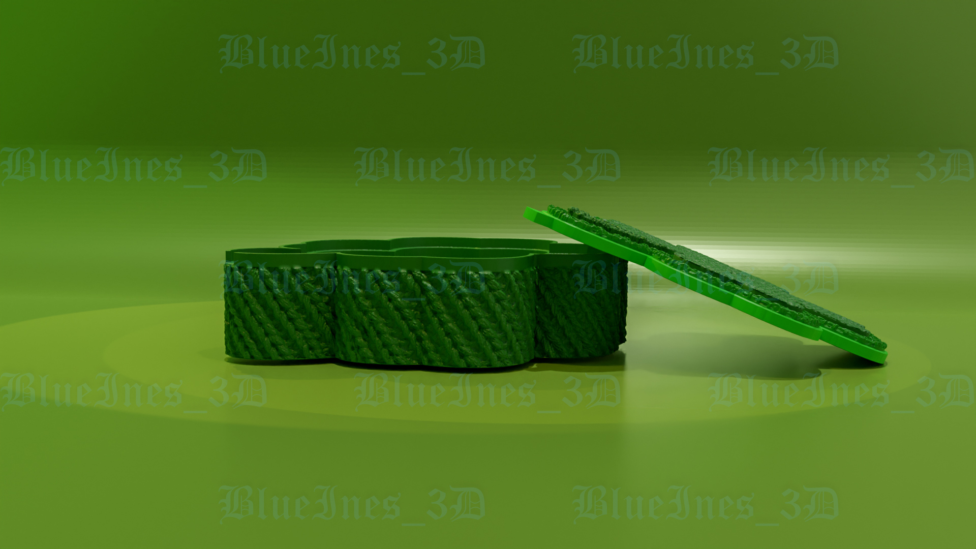 CROCHET KNITTED FOUR LEAF CLOVER BOX EASY TO PRINT | 3D models download ...