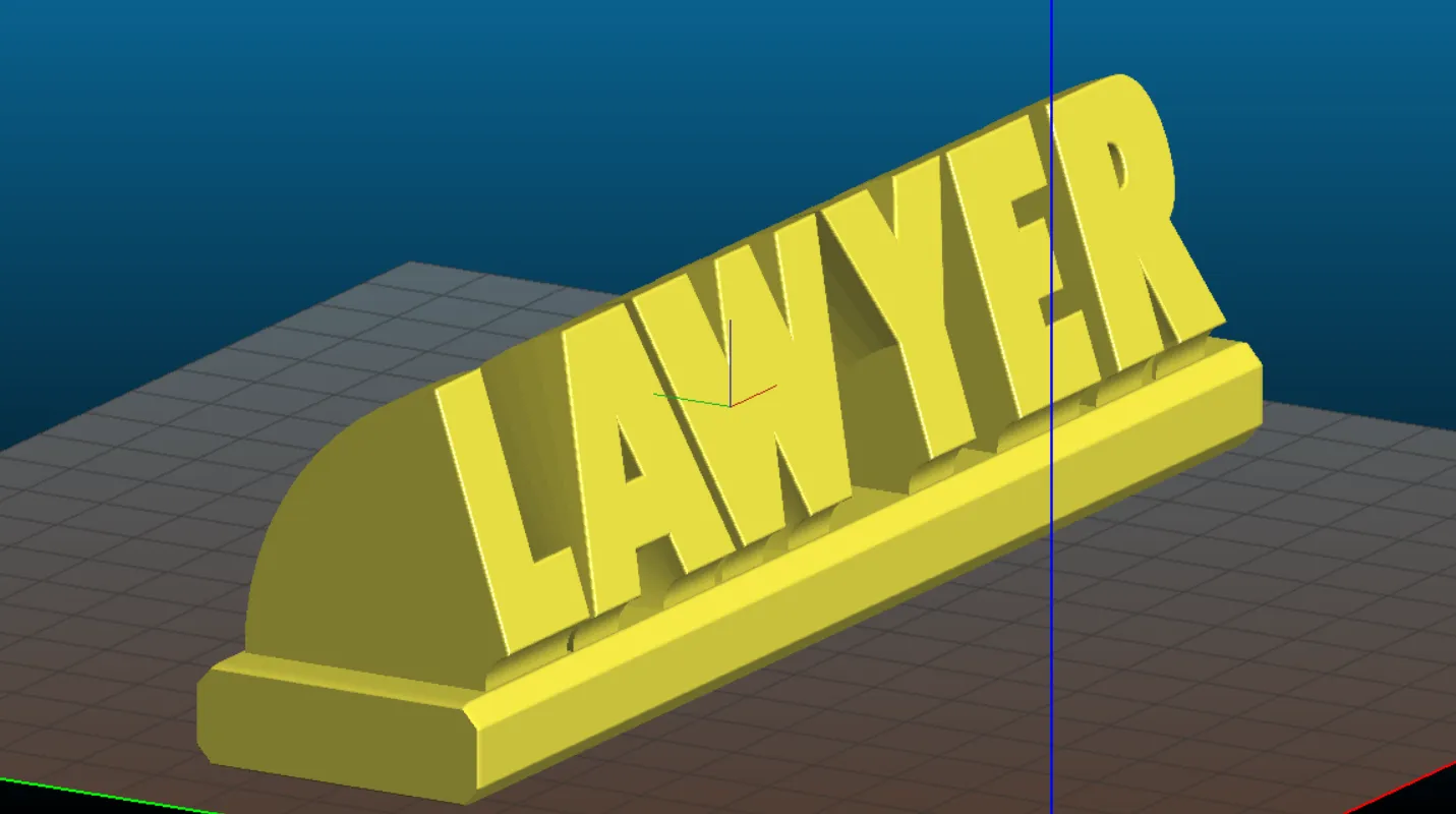 Other STL Download - Lawyer Table Nameplateby 3D Artist