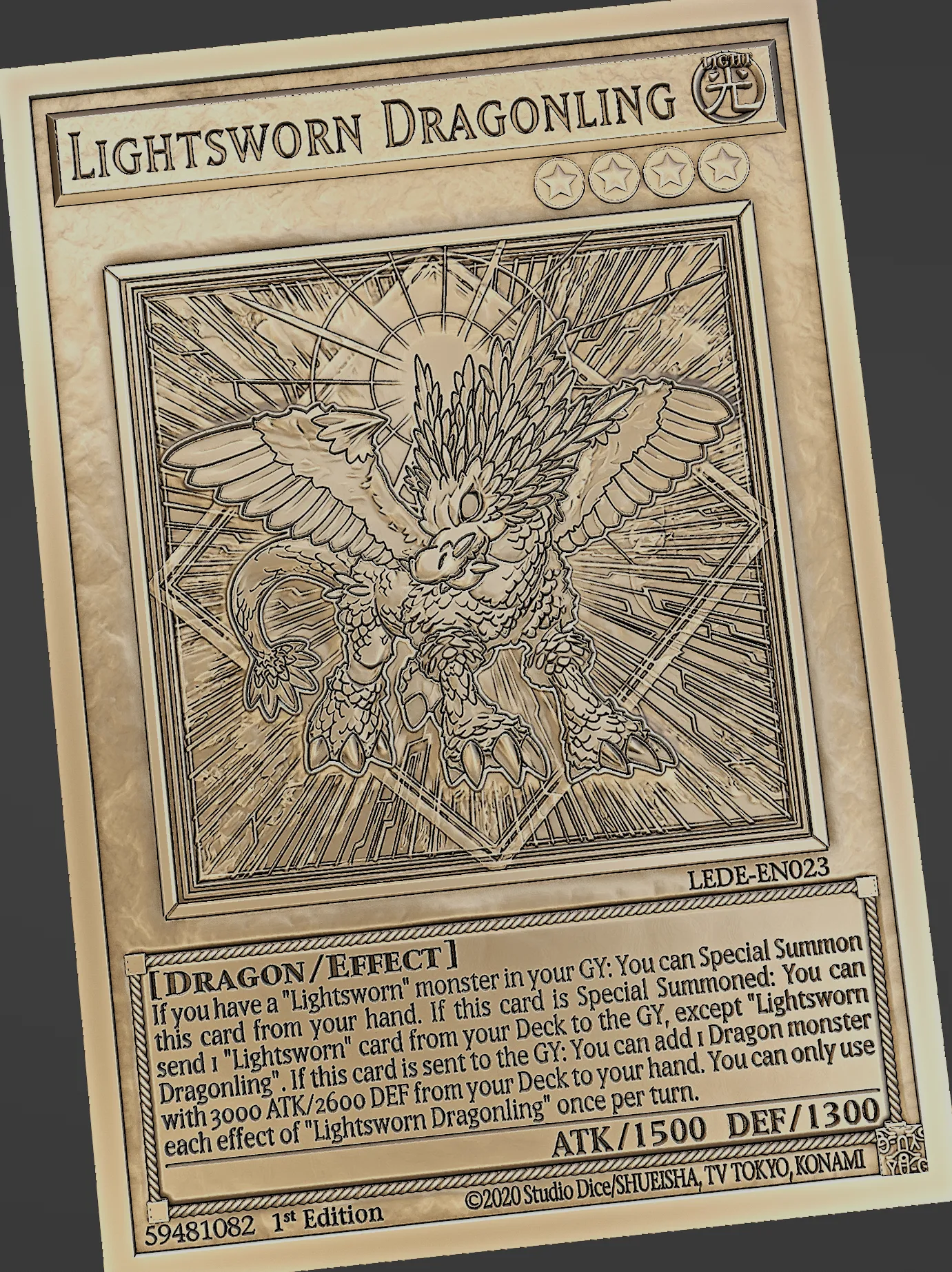 Free Other STL Download - Lightsworn Dragonling - yu-gi-oh!by Wsonuchiha3D