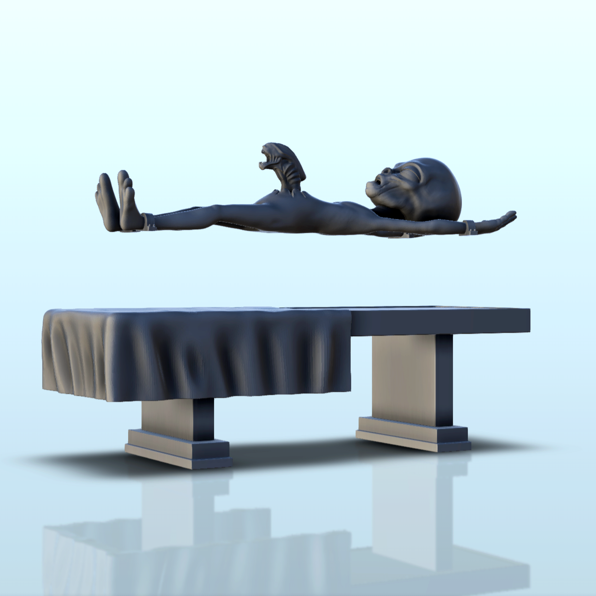 Alien on operating table with baby-alien (11) (+ pre-support | 3D ...