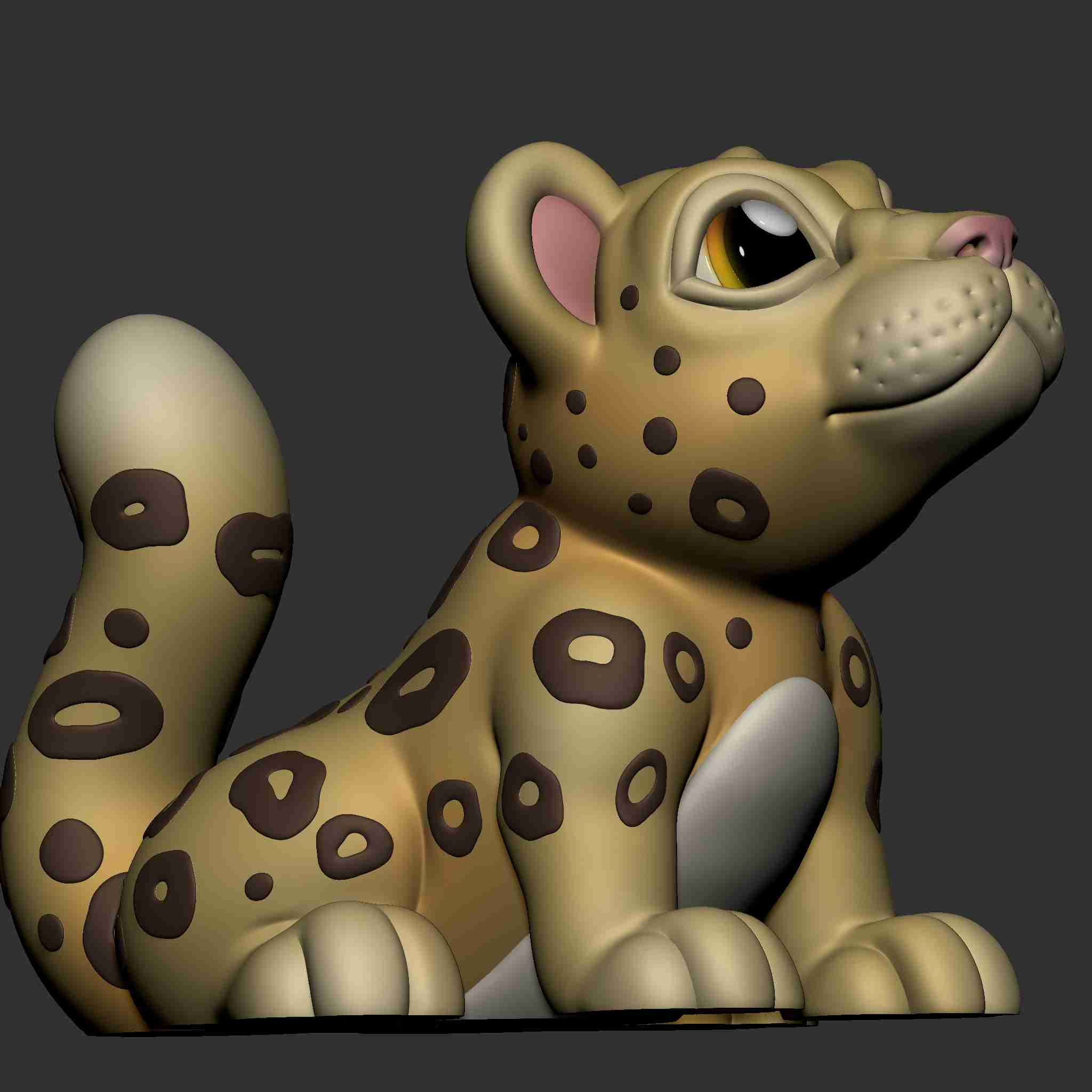 CUTE LEOPARD (PRINT IN PLACE) | 3D models download | Creality Cloud