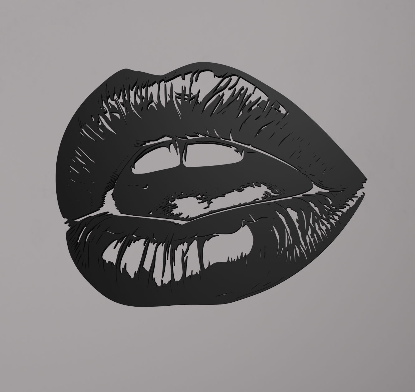 Lips Wall Art | 3D models download | Creality Cloud