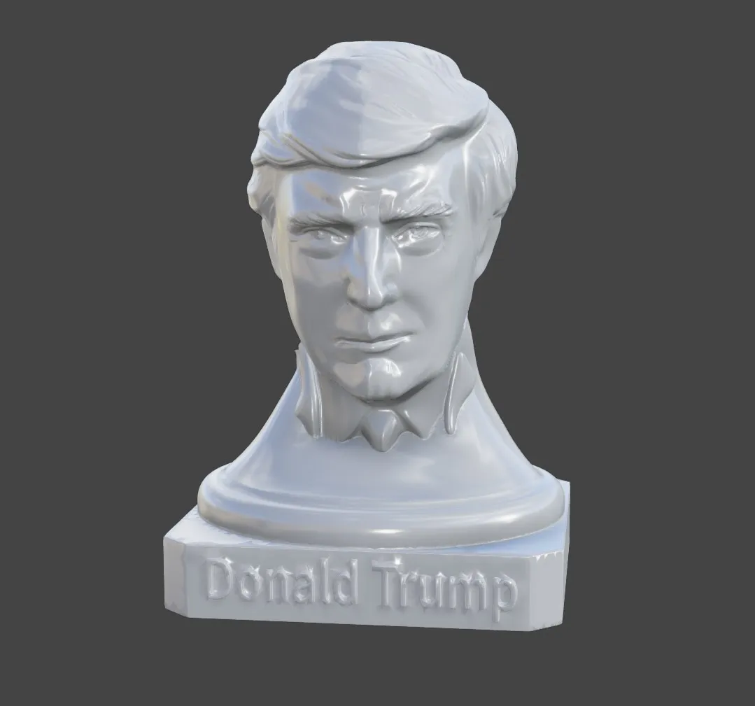 Free Sculptures & Artworks STL Download - Donald Trump Bustby Edna Lab
