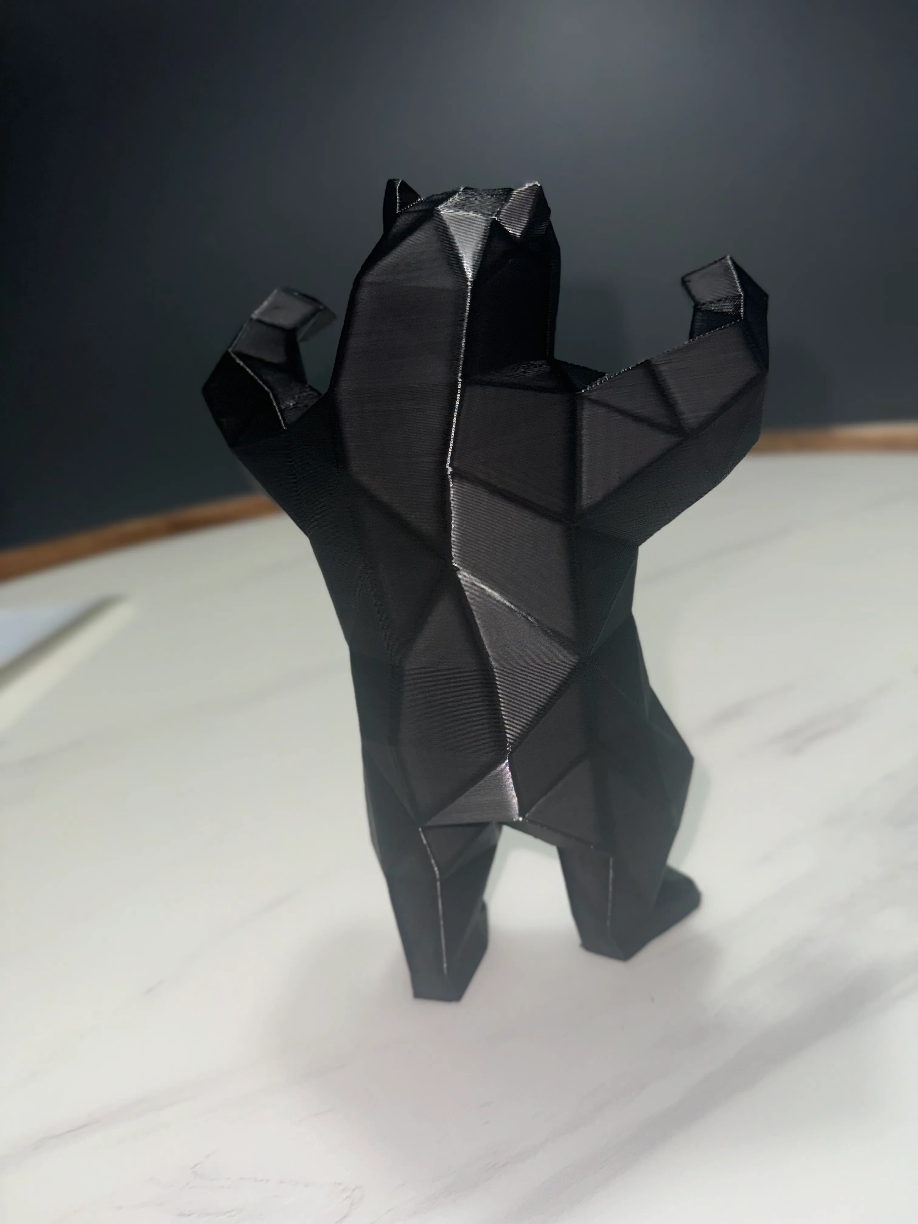 Sculptures & Artworks STL Download - Low Poly Bear. Elevate Your Space ...