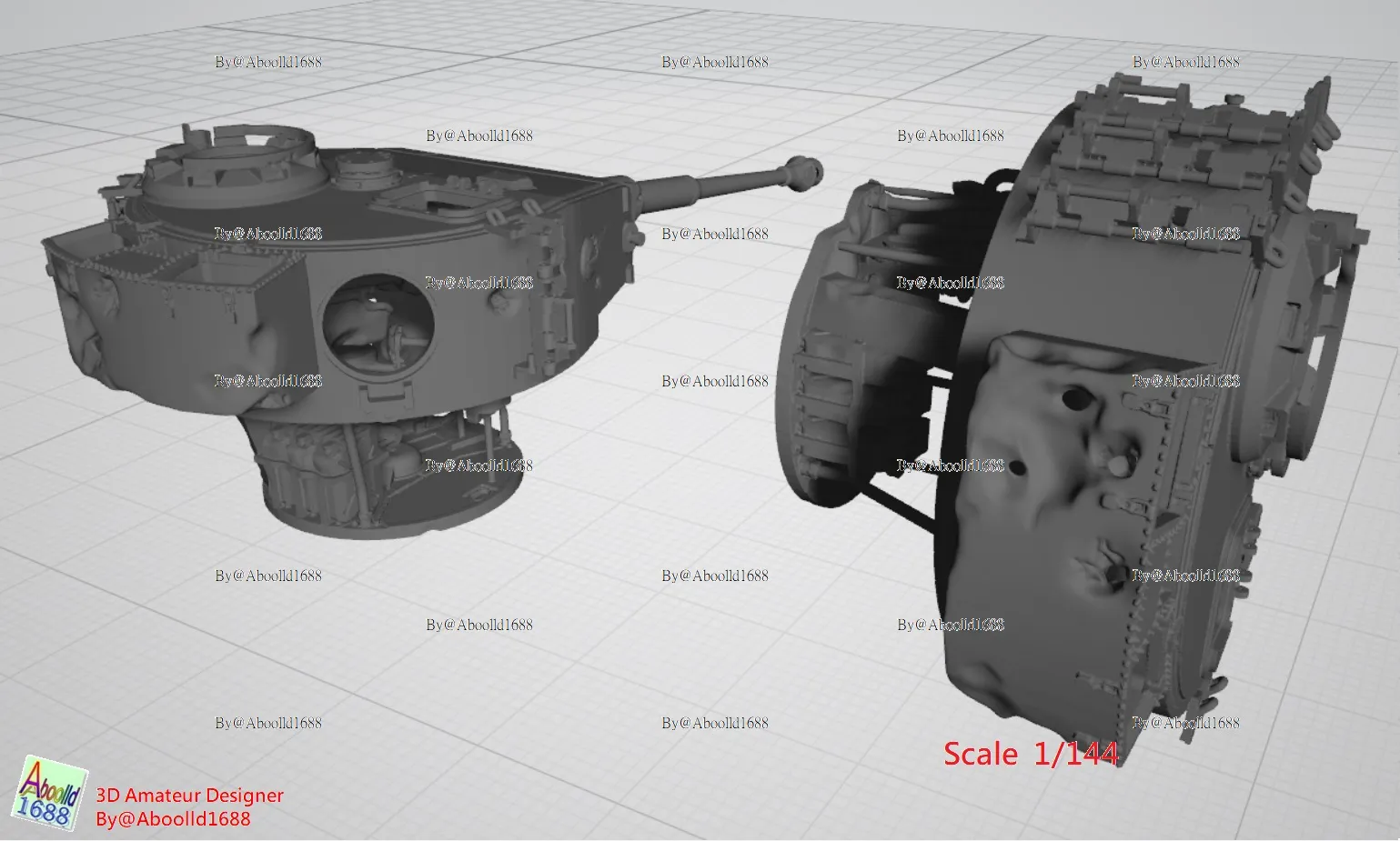 Vehicles & Machinery STL Download - Tiger Tank Destroyed Turret Series ...