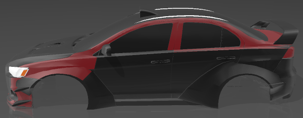 MITSUBISHI LANCER EVO 10 RC BODY | 3D models download | Creality Cloud