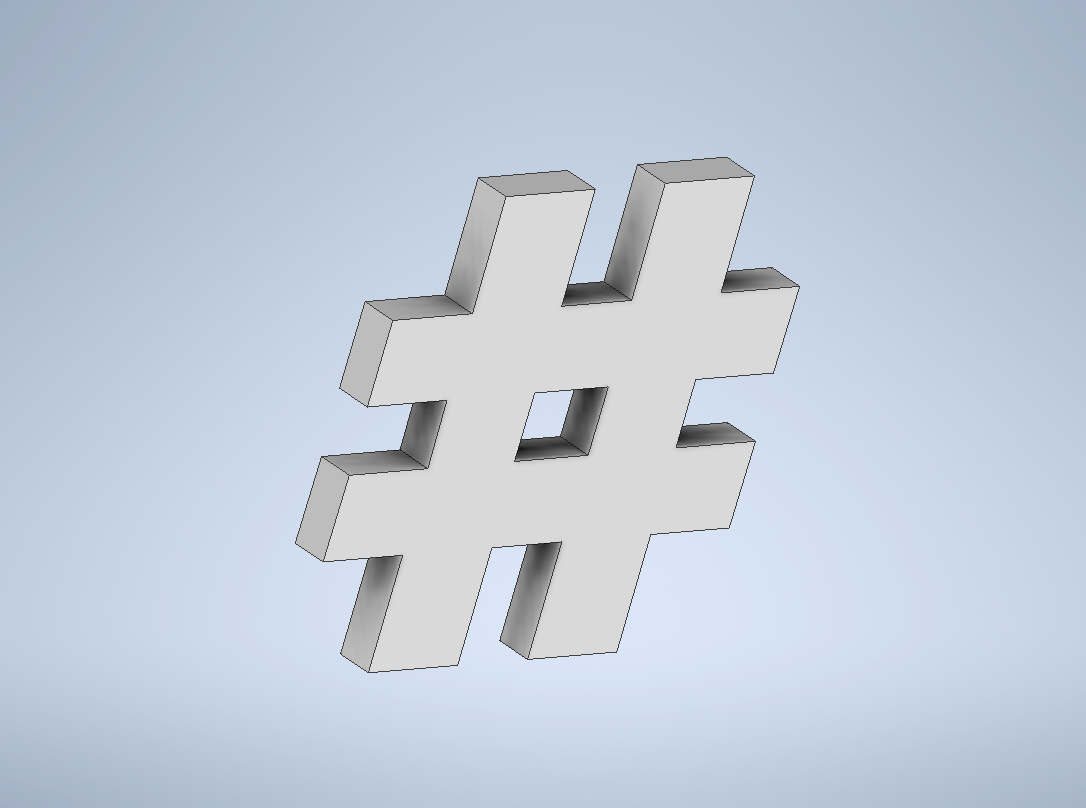 Hashtag sign | 3D models download | Creality Cloud