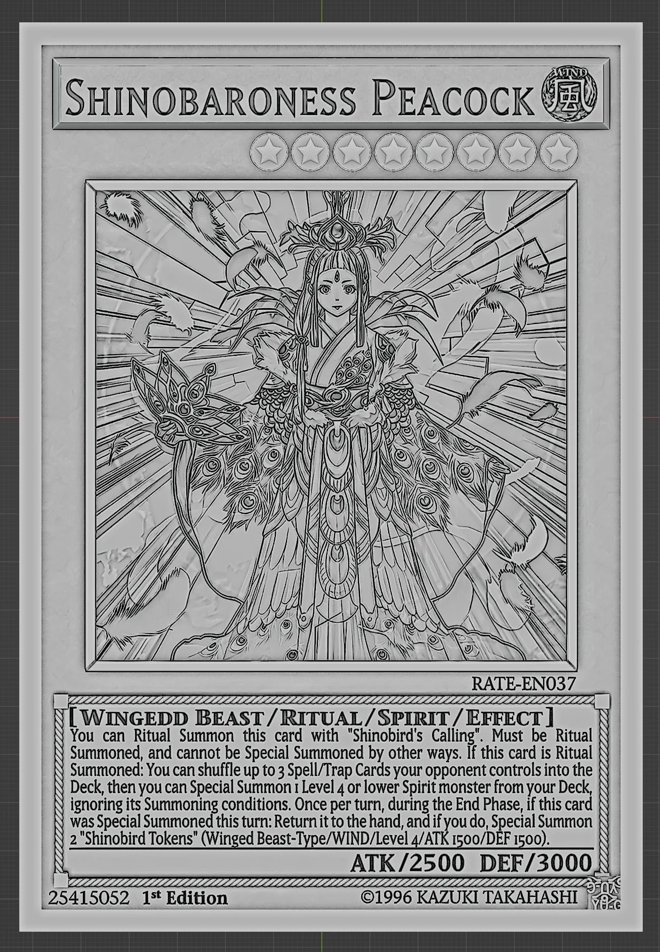 Free Other STL Download - Shinobaroness Peacock - yu-gi-oh!by Wsonuchiha3D