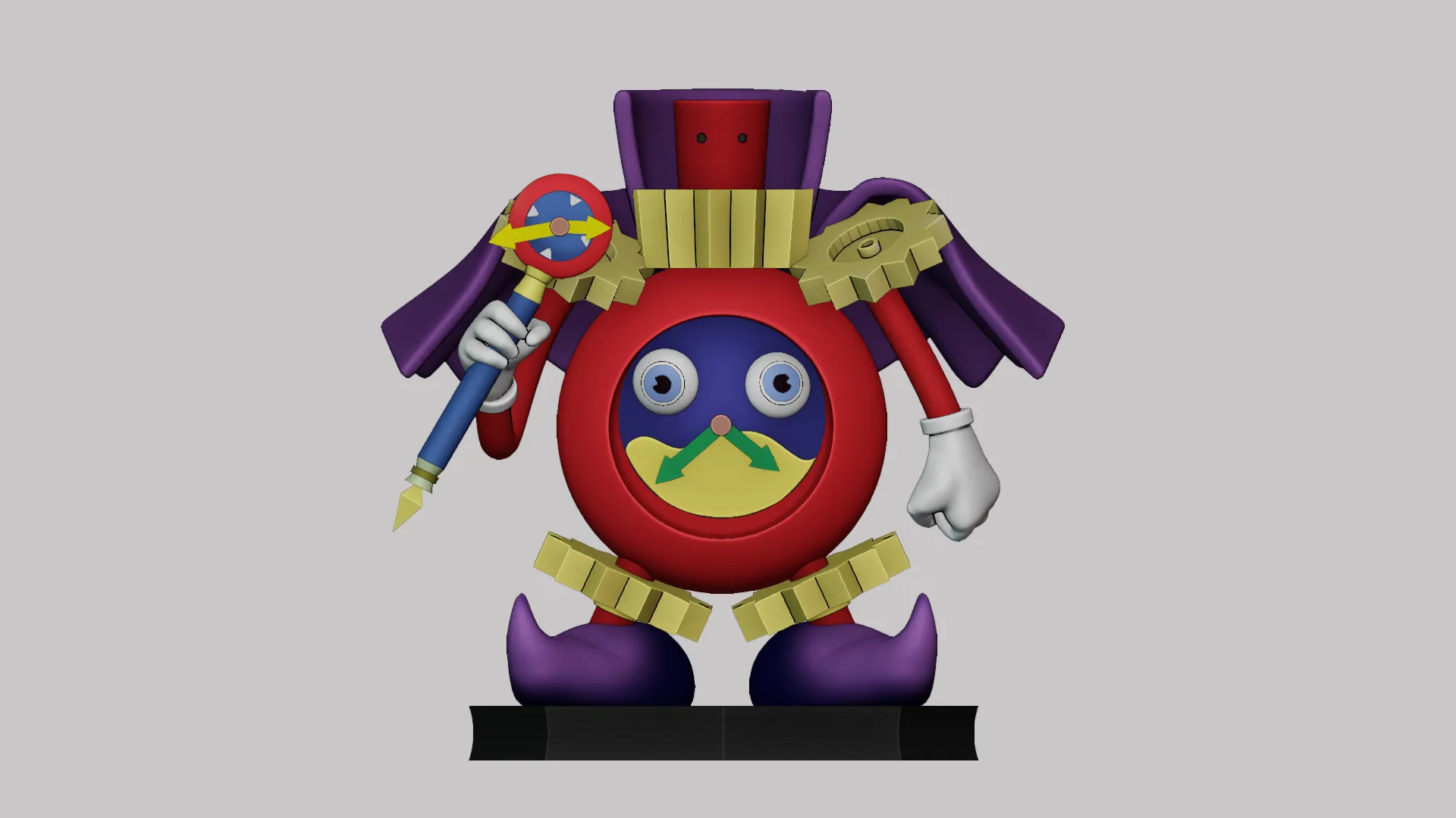 Characters & Creatures STL Download - TIME WIZARD FIGURE - YUGIOHby Jlo3d