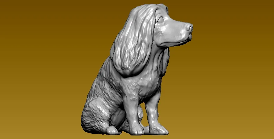 Characters & Creatures STL Download - Dog Cocker Spaniel statue - 3D ...