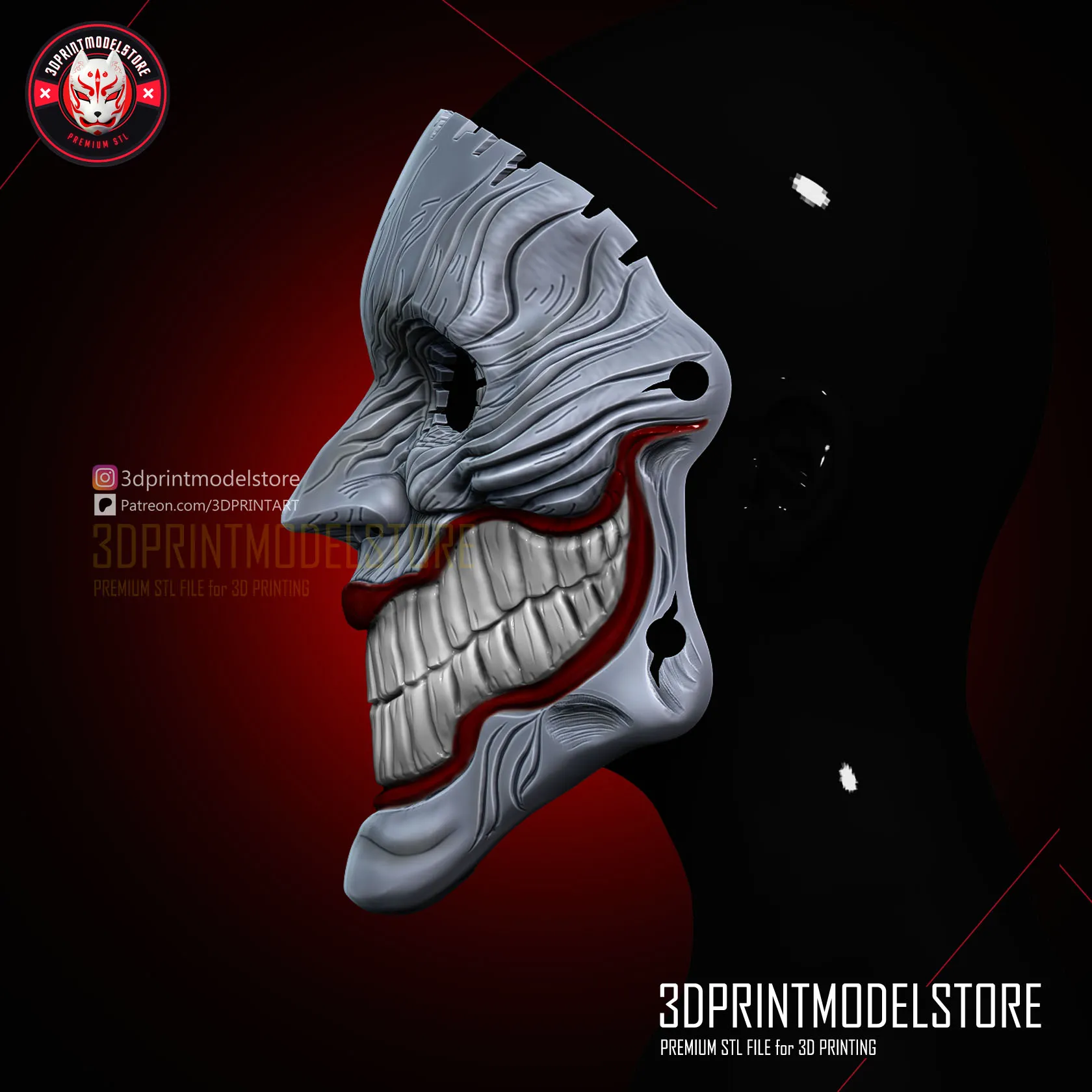 Cosplay STL Download - Dandadan Cosplay Mask - Aira Acrobatic Silky ...