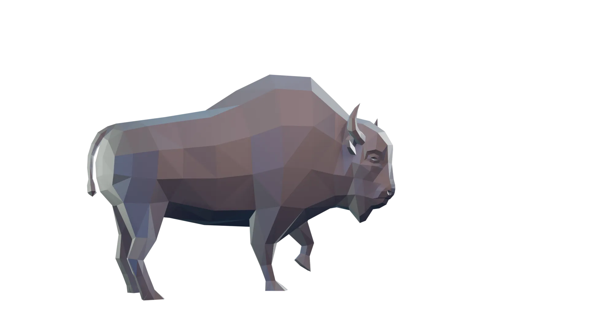 Characters & Creatures STL Download - Low Poly Bisonby RyKa 3D