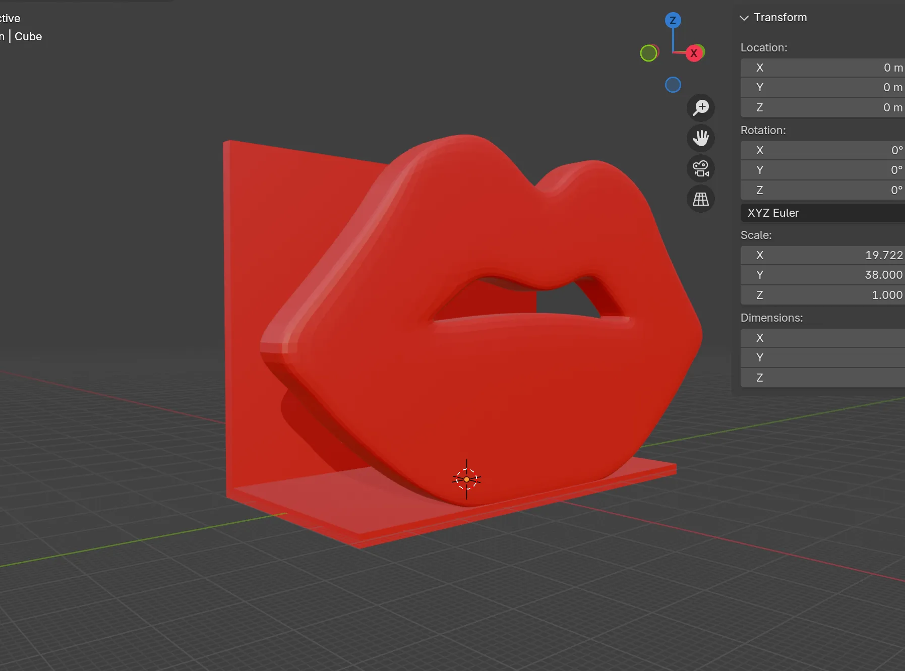 3D Printer Files | 3MF File | Kissing lips card holder | Creality Cloud