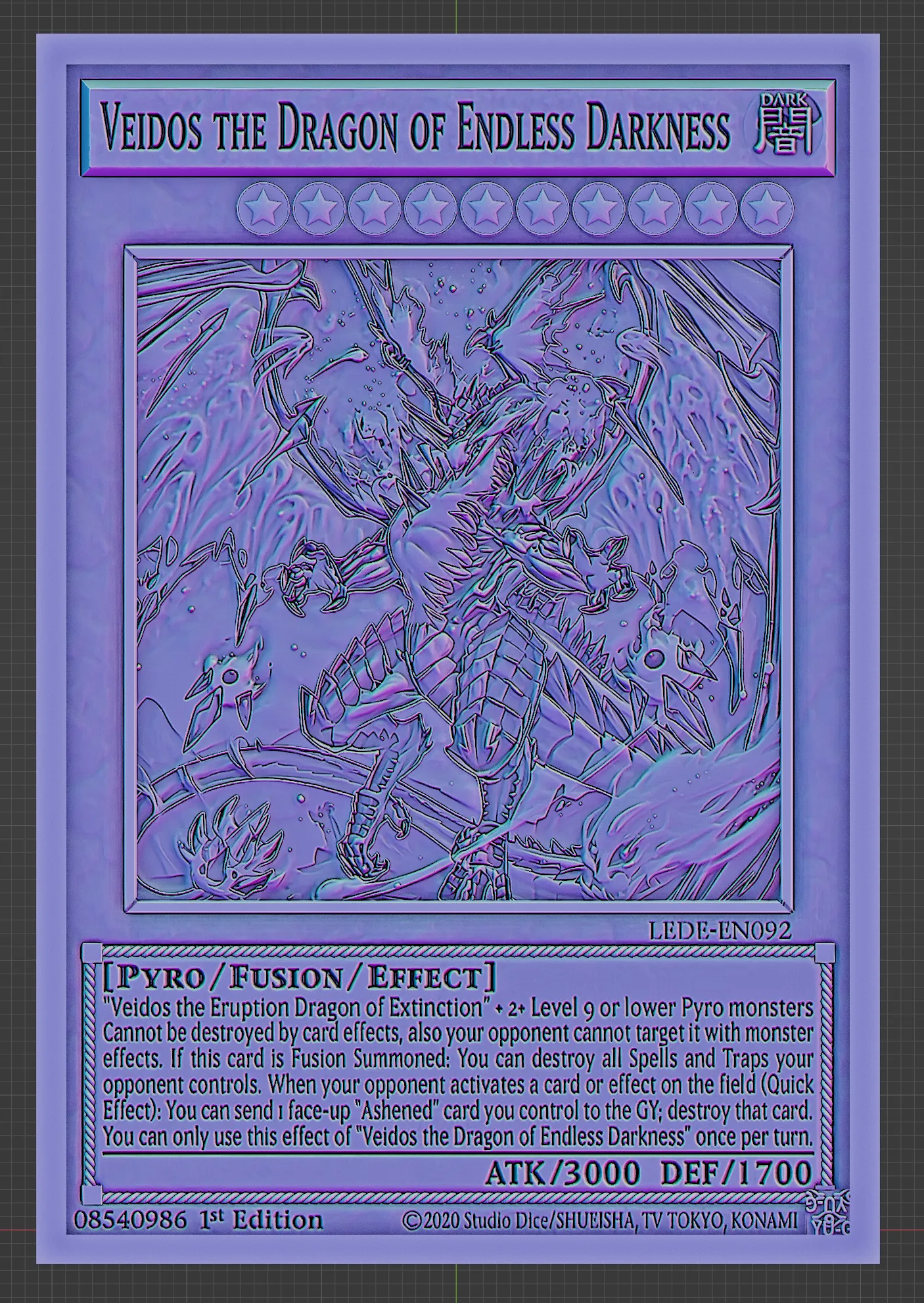 VEIDOS THE DRAGON OF ENDLESS DARKNESS - YU-GI-OH! | 3D models download ...