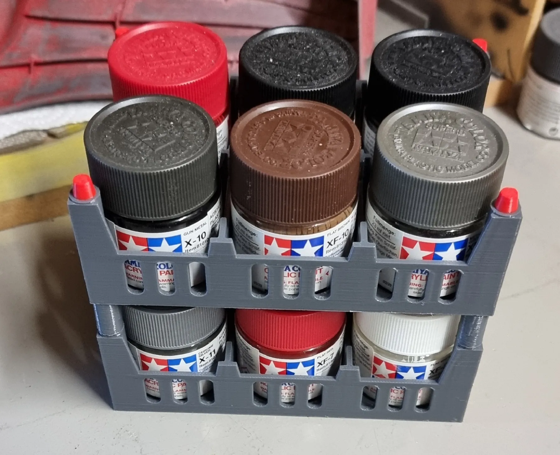 3D Printer Files | 3MF File | Tamiya 23ml bottle rack | Creality Cloud