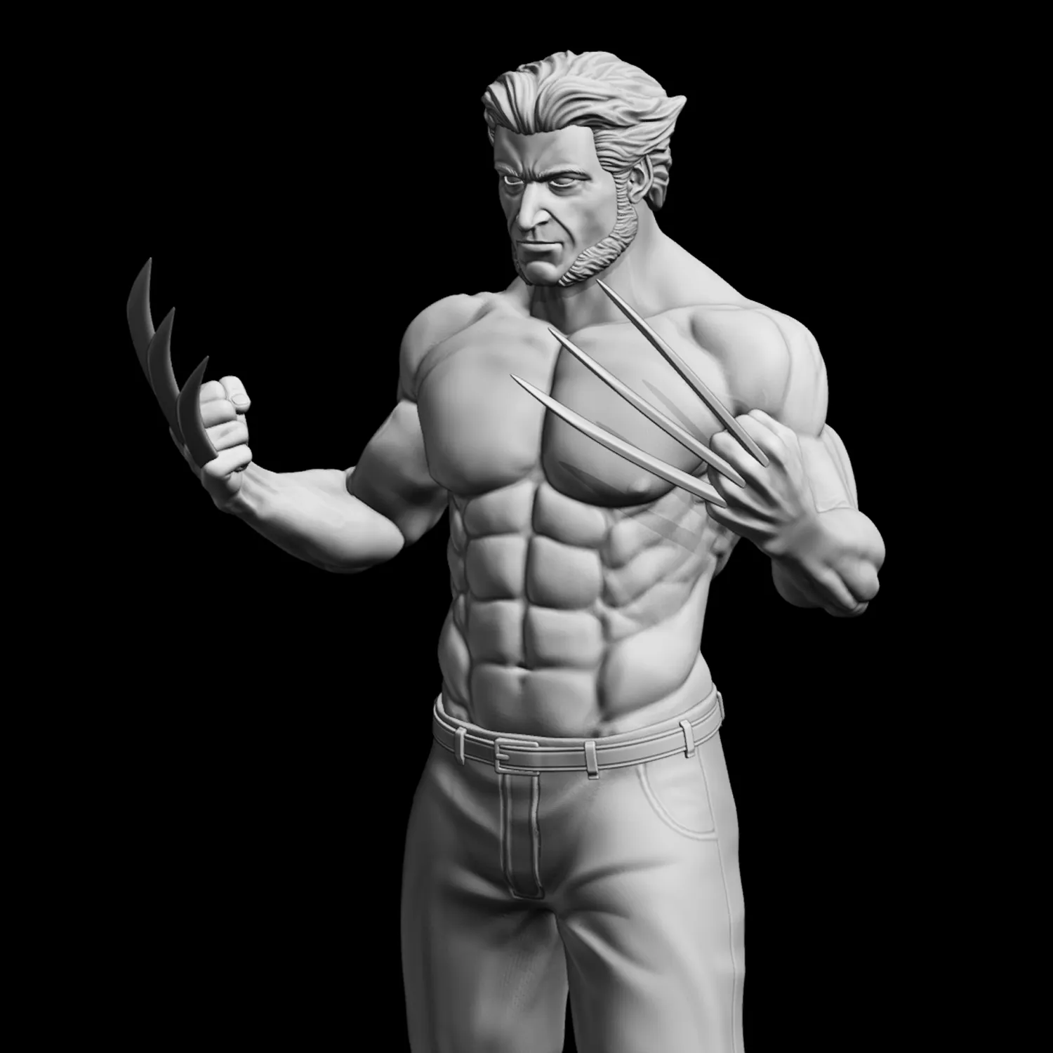 Characters & Creatures STL Download - WOLVERINE Hugh Jackman figurine ...