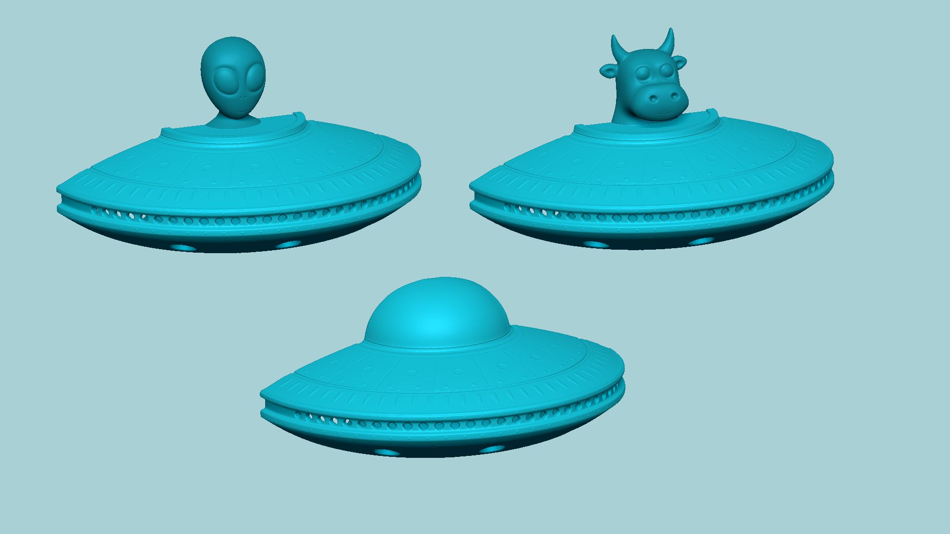 Alien UFO Wall Light Spaceship - Creative STL | 3D models download ...