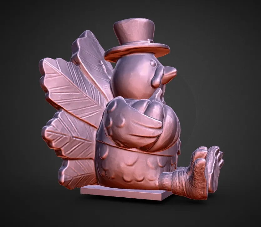 Sculptures & Artworks STL Download - thanksgiving turkey figurine ...