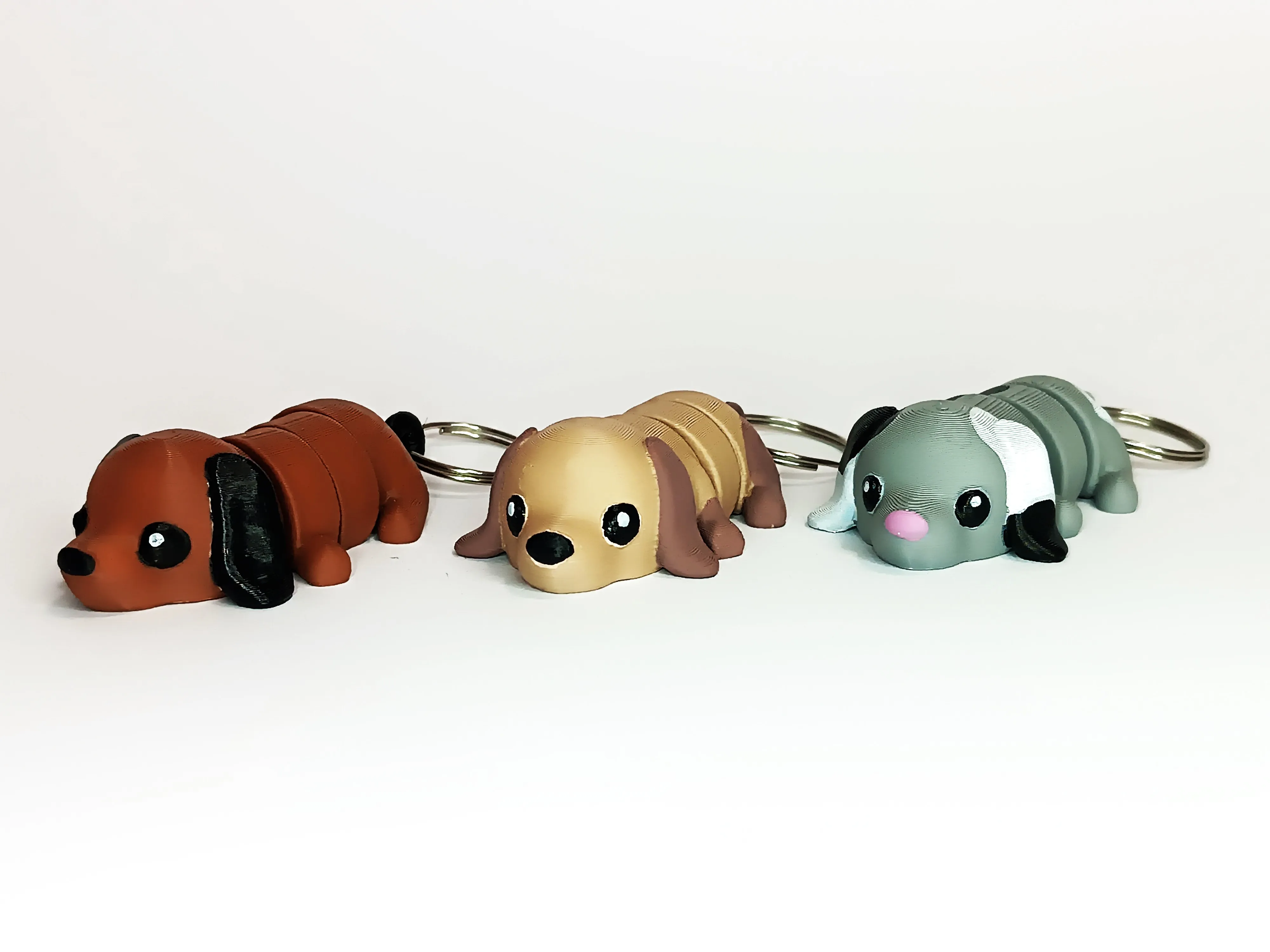 Cute Flexi Pets Puppy Dog (Keychain & Magnet) | 3D models download ...