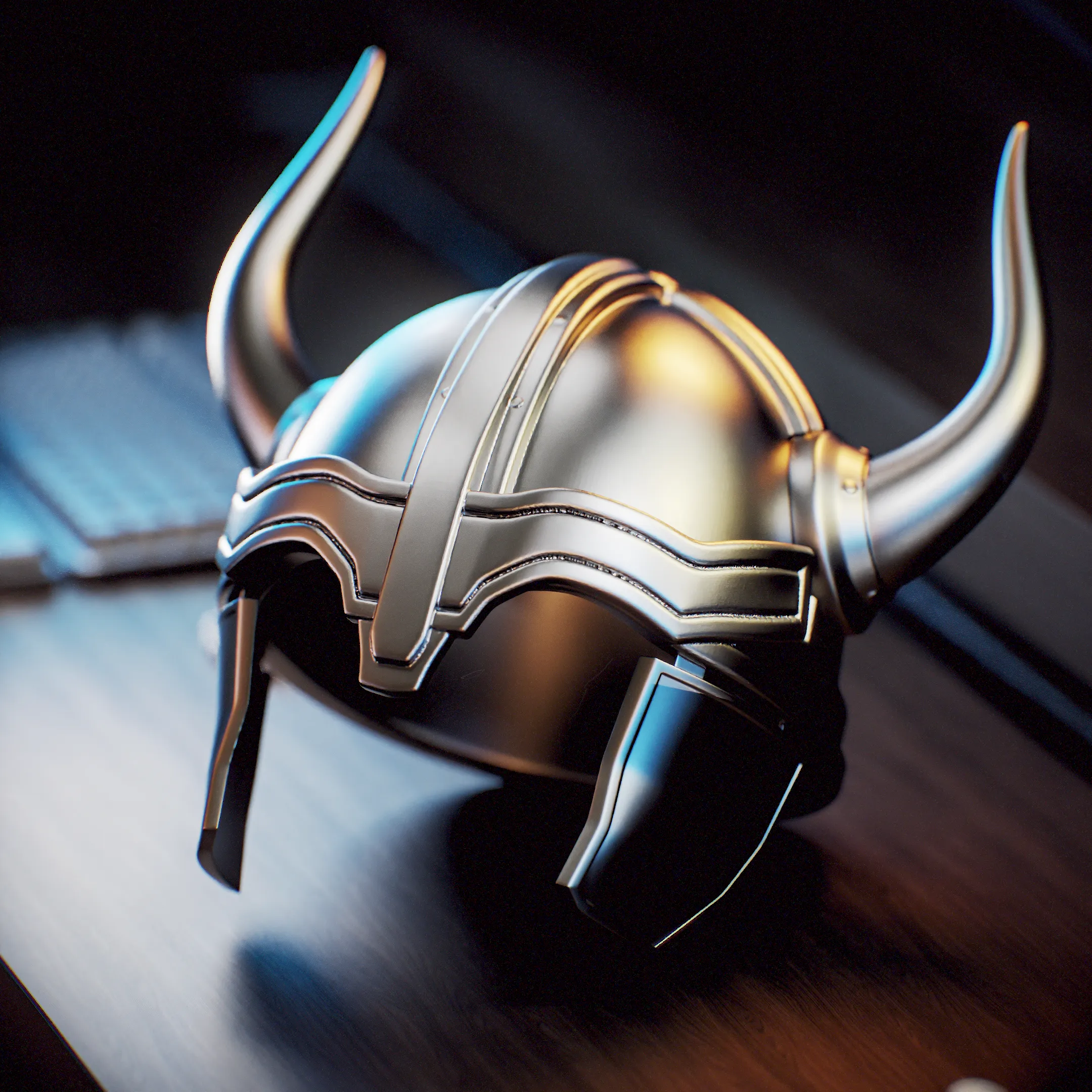 Cosplay STL Download - Real size Viking Helmet split by partsby ...