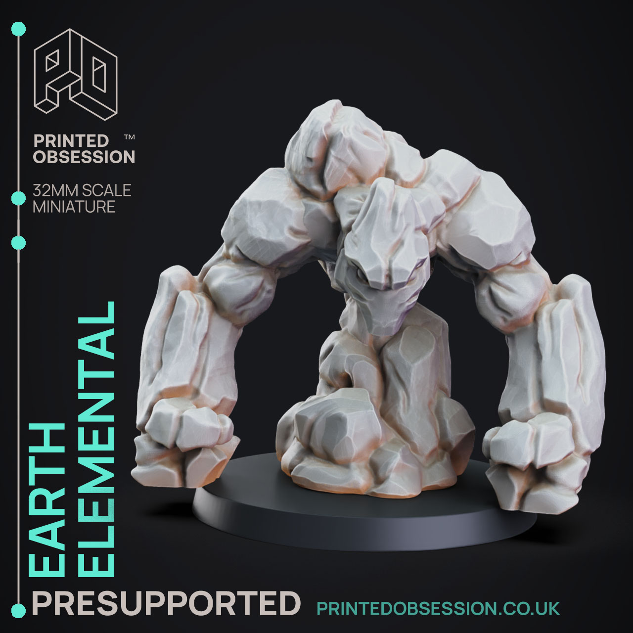 4 Elementals Pack - PRESUPPORTED - 32mm scale - D&D | 3D models ...