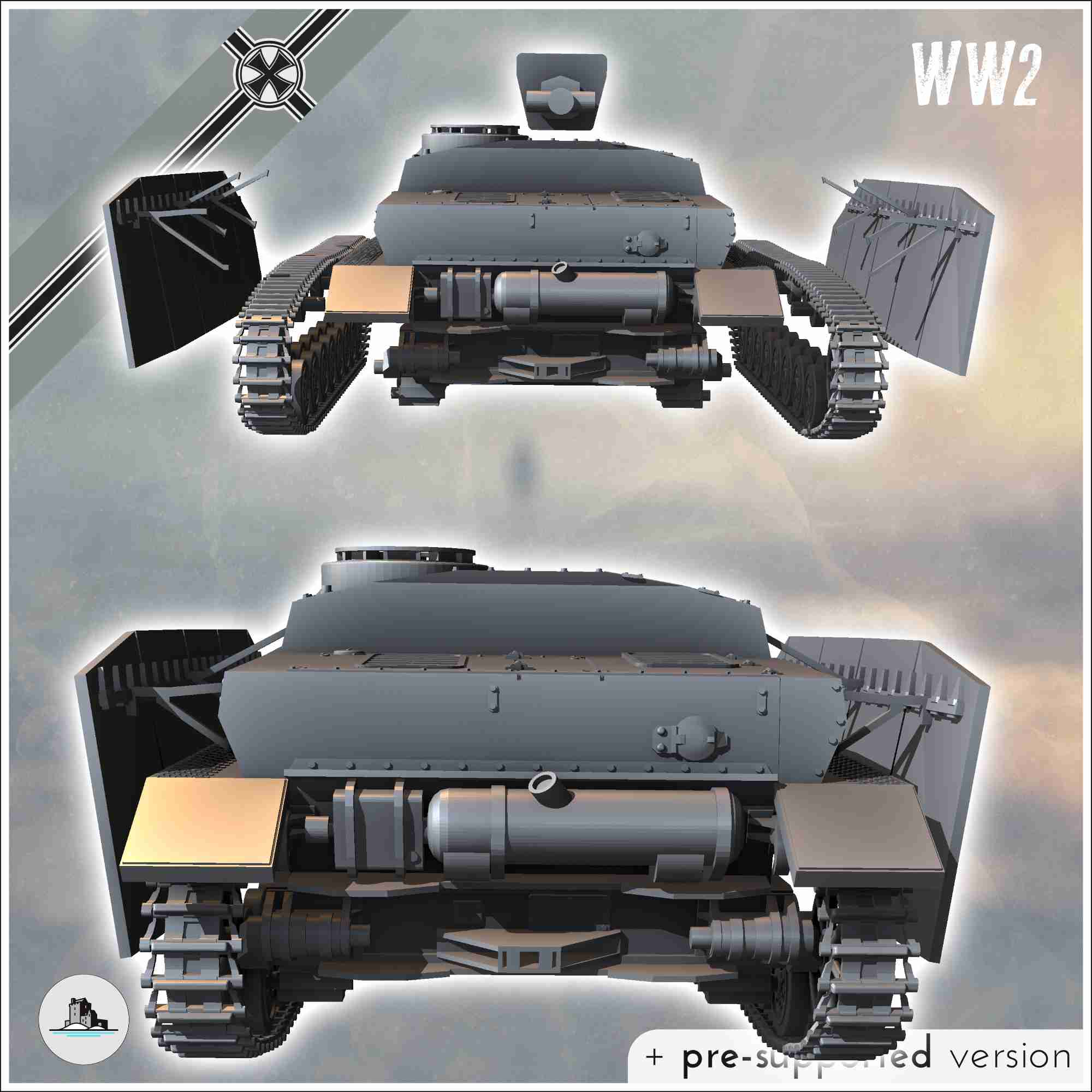 Sturmgeschütz StuG IV - miniatures tank ww2 flames war bolt | 3D models ...