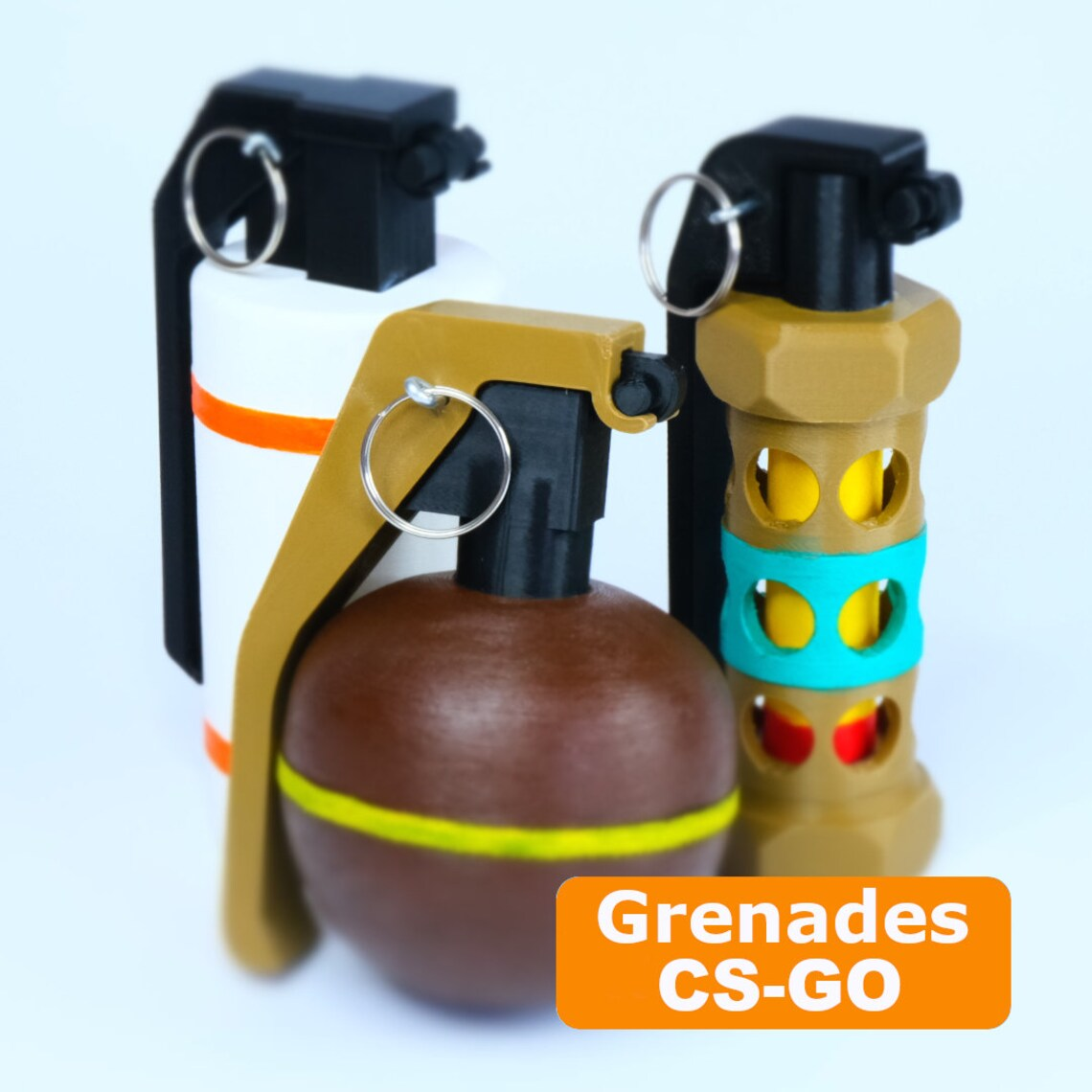 CS-GO Grenades | three grenades | Grenades Pack | Cosplay | 3D models ...