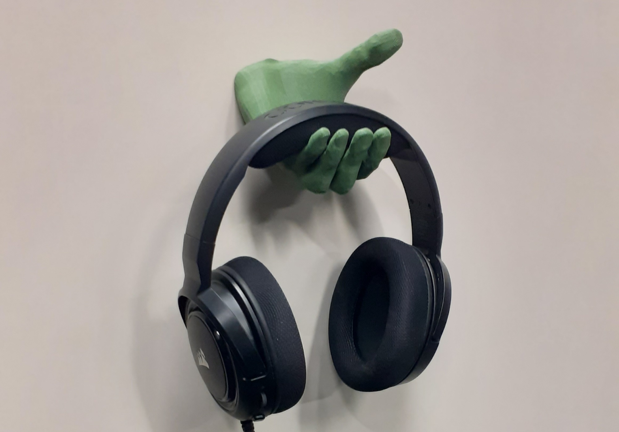 HAND STYLE HEADPHONE WALL-MOUNT HOLDER - NO SUPPORT REQUIRED | 3D ...