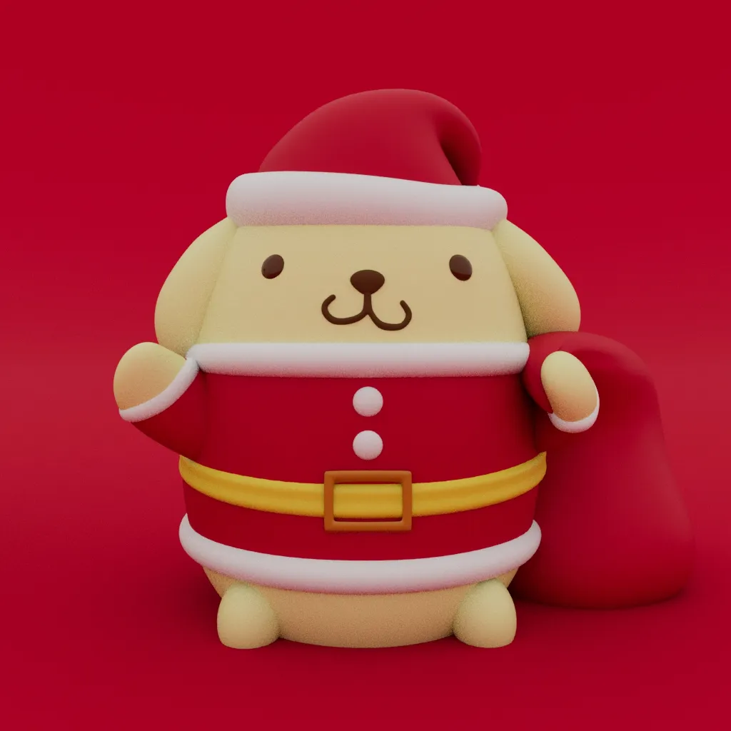 Other STL Download - Christmas Special - Pompompurin 03by akash3dprints