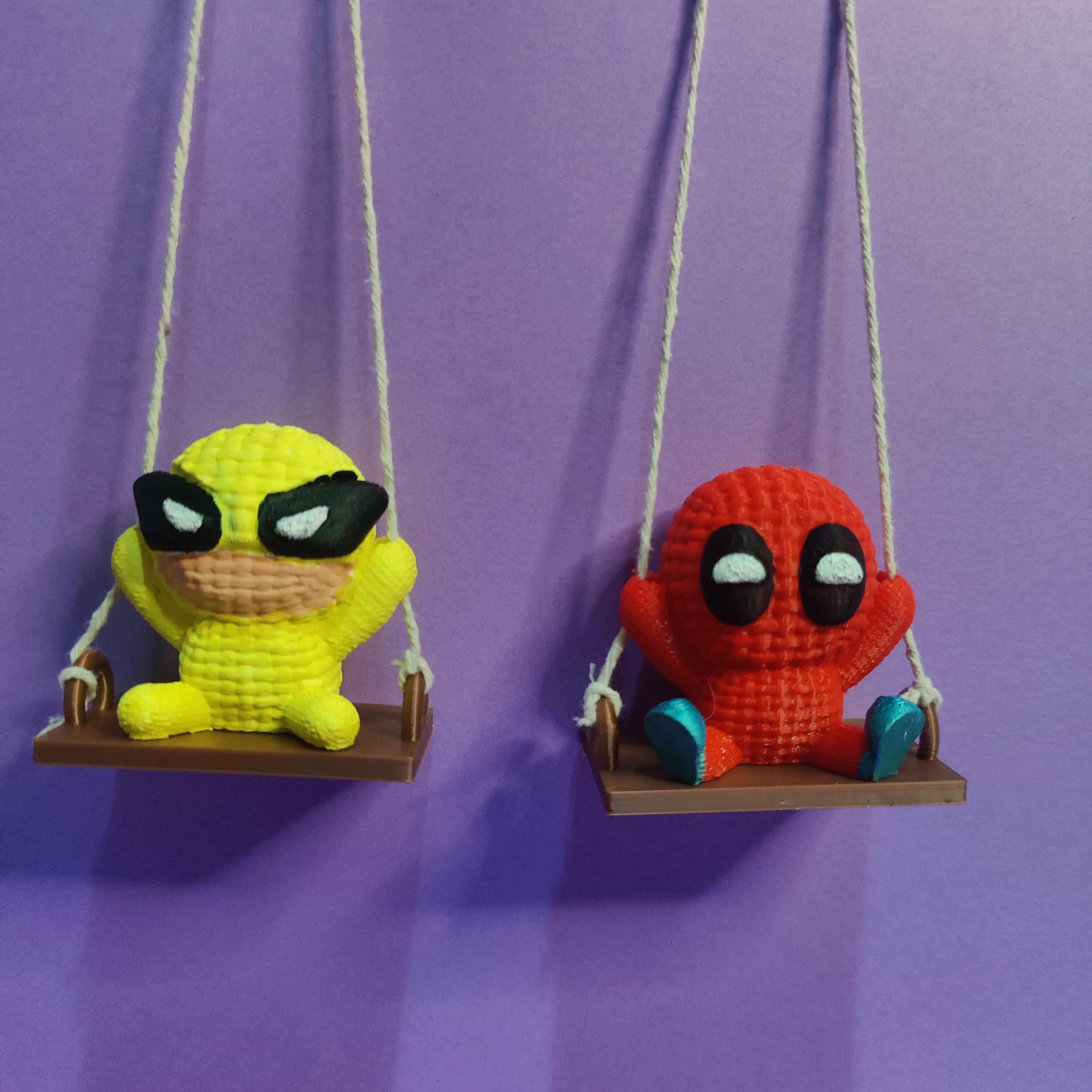 Other STL Download - DEADPOOL AND WOLVERINE ON SWING ( CROCHET STYLE ...