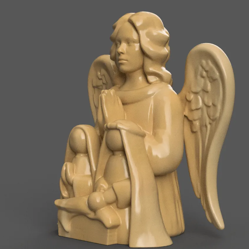 mini nativity scence with angel for desk - table - tree | 3D modeller ...