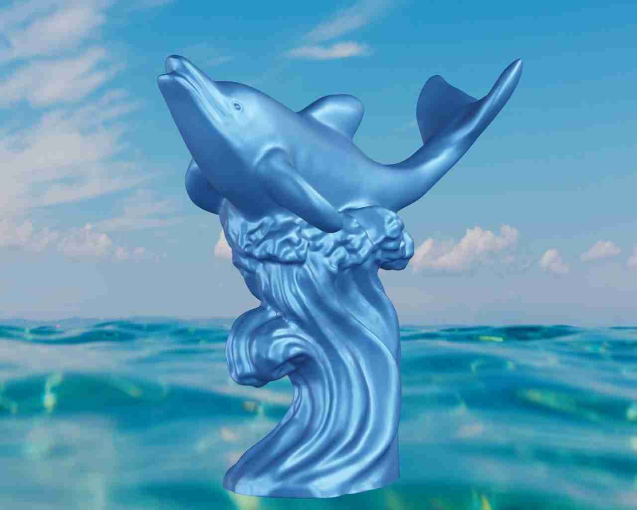 Dolphin wave | 3D models download | Creality Cloud