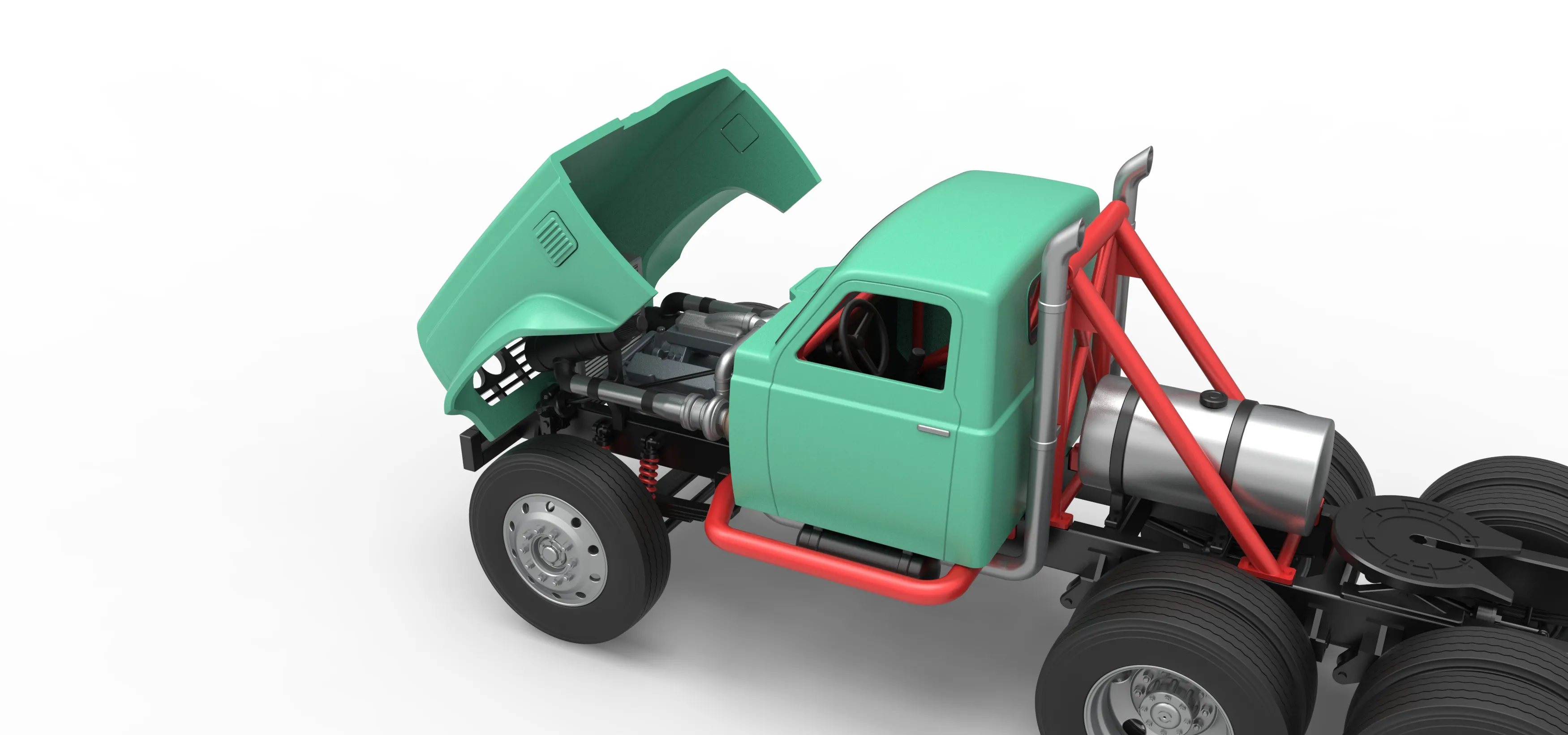 Vehicles & Machinery STL Download - Vintage GATR Racing Semi truck ...